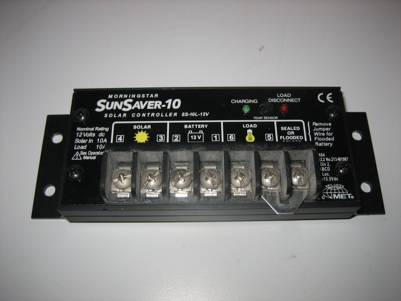 MorningStar SunSaver Solar Charge Controller - SS-10L-12V - GOOD ...