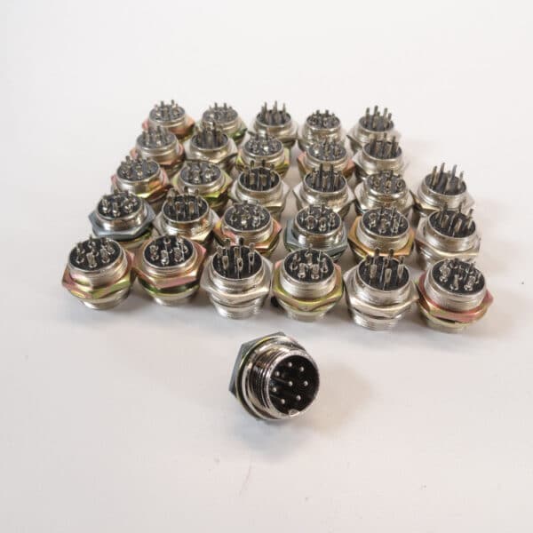 8 Pin Chassis Mount Threaded Circle Solder Connectors - LOT OF 29 - Max ...