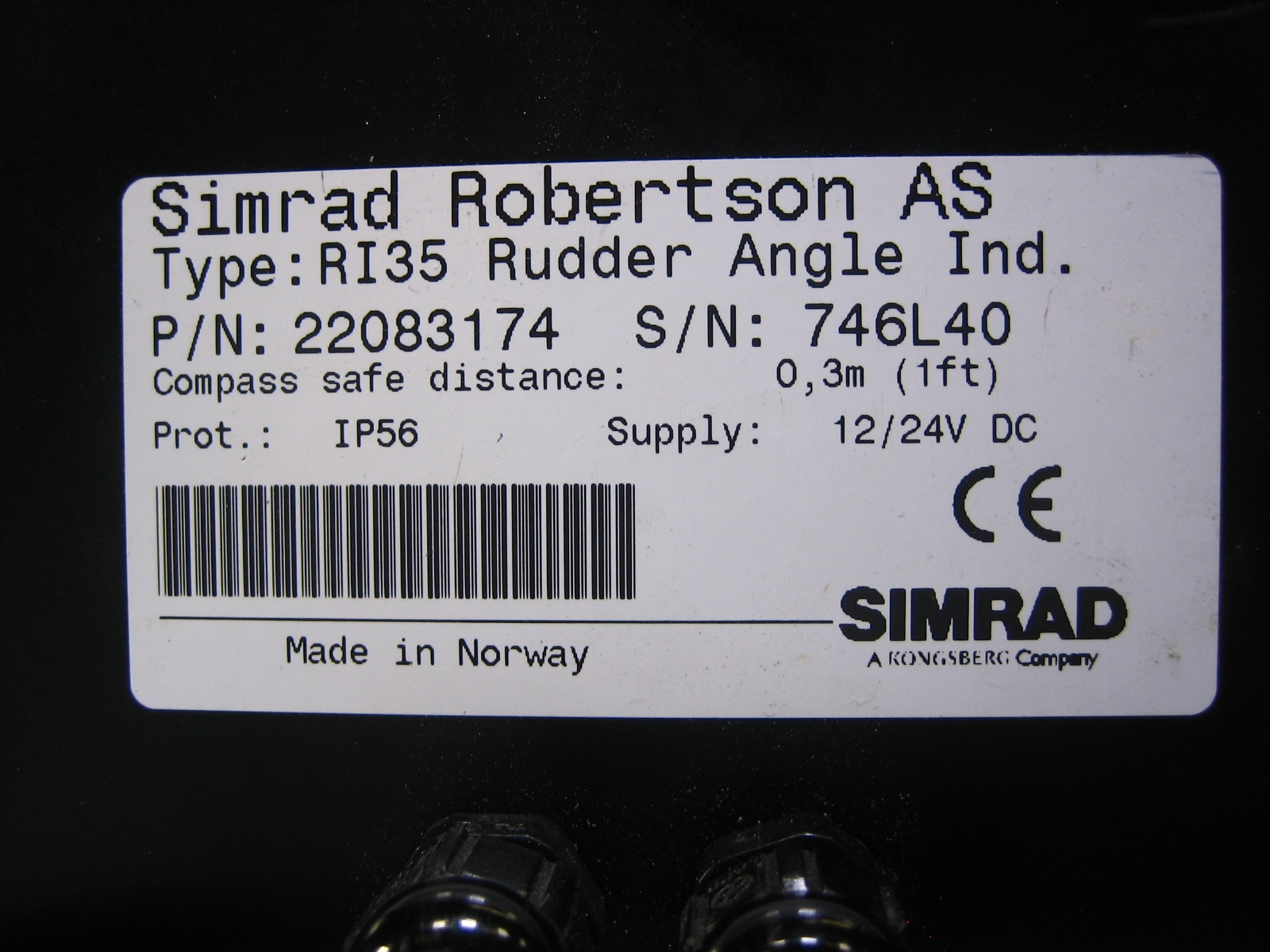 Simrad Robertson - Rudder Indicator RI35 - Great Condition - PN22083174 ...