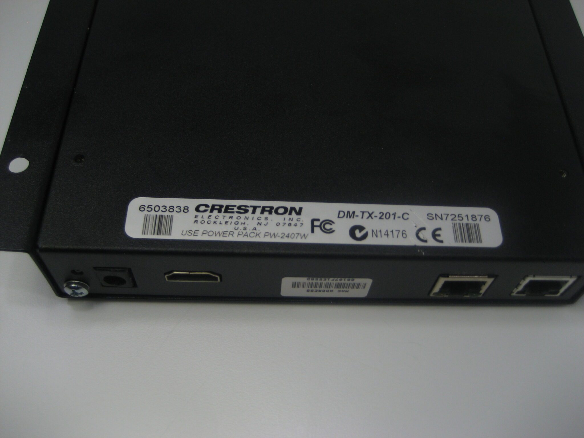 LOT OF 2 Crestron DM-TX-201-C DM Room Controller w/ Ac Adapter Good ...