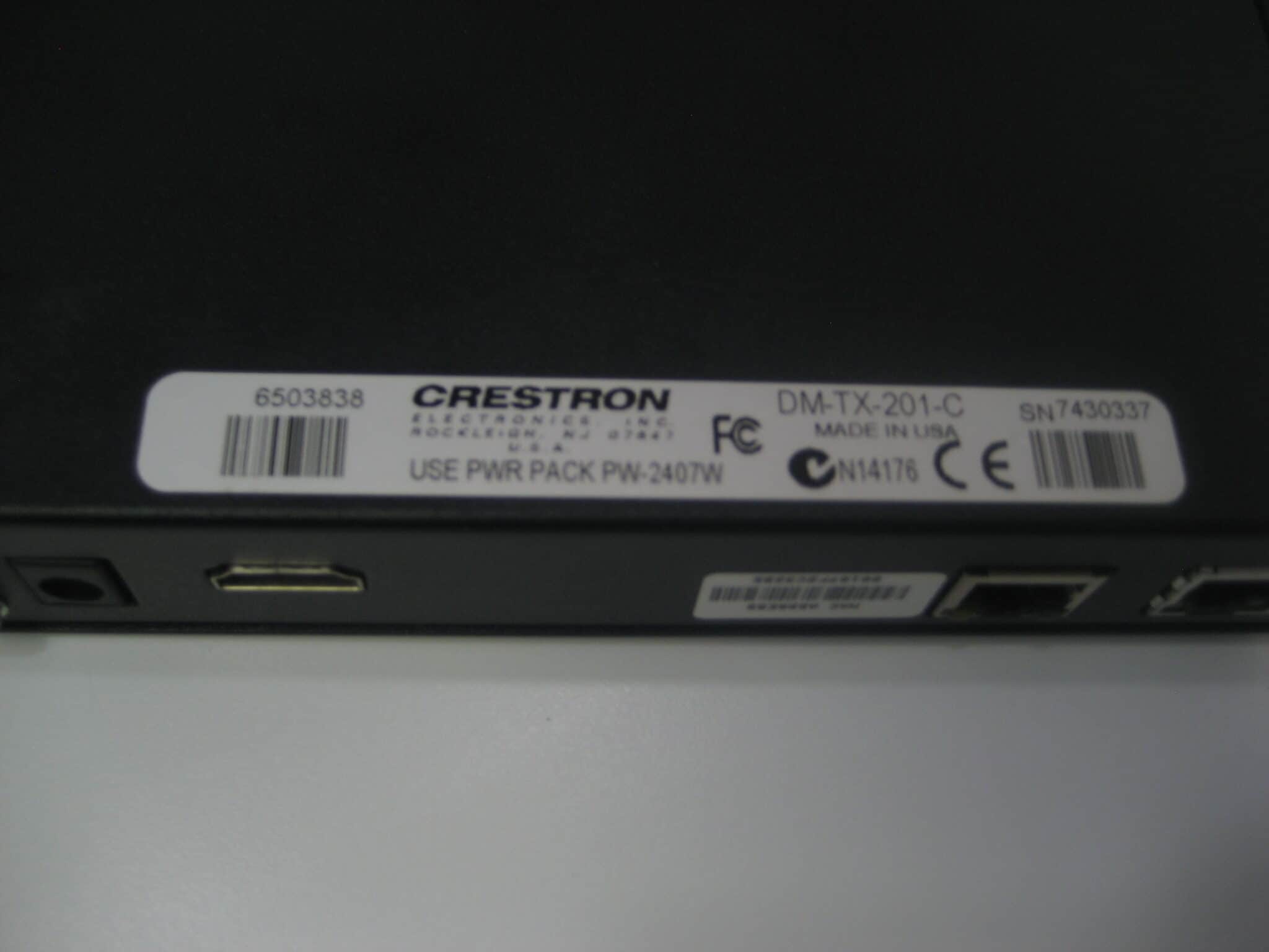 LOT OF 2 Crestron DM-TX-201-C DM Room Controller w/ Ac Adapter Good ...