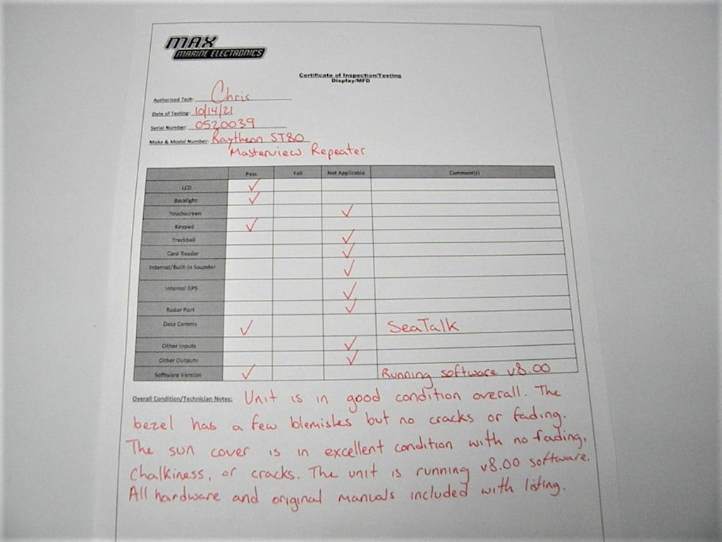 Raytheon ST80 MultiView REPEATER Instrument w/Accessories - A22023 - 90 ...