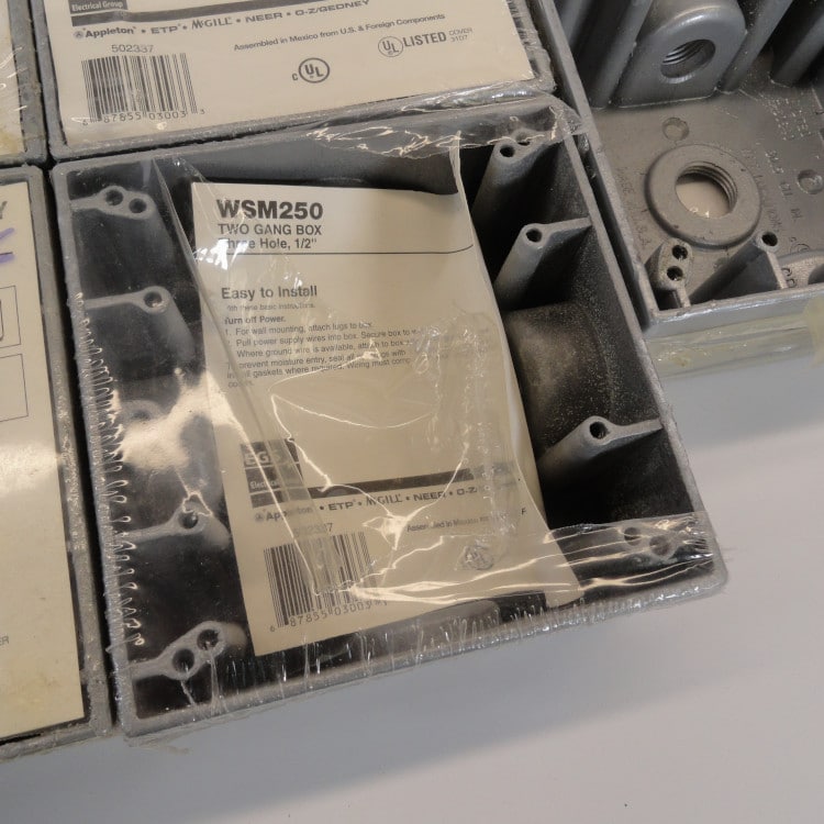 EGS GSM250 - Two Gang 3 Hole Waterproof Metal Box 1/2in - LOT OF 5 ...