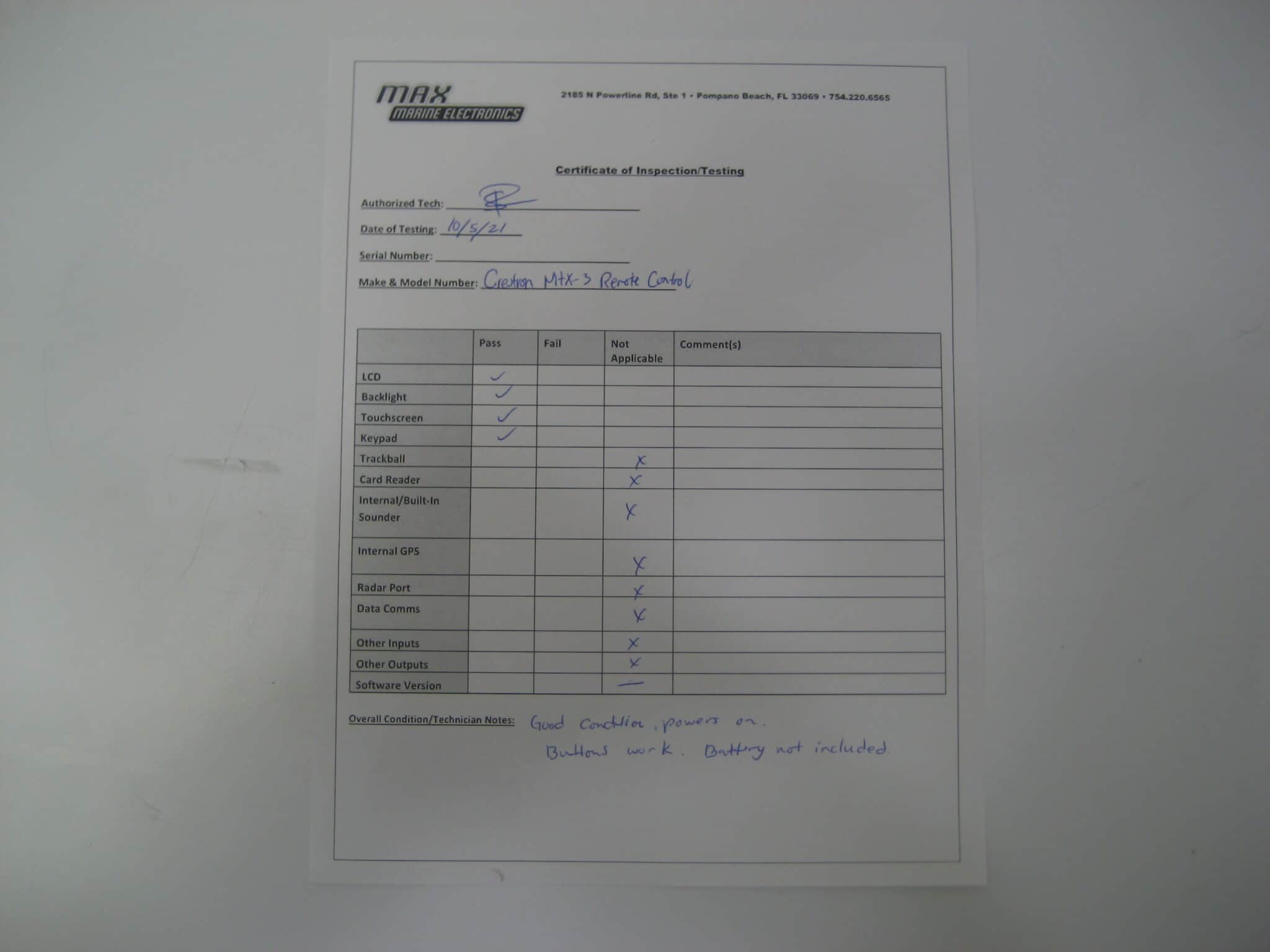 Crestron MTX-3 Touch Screen Remote + Docking Station w Power Supply ...