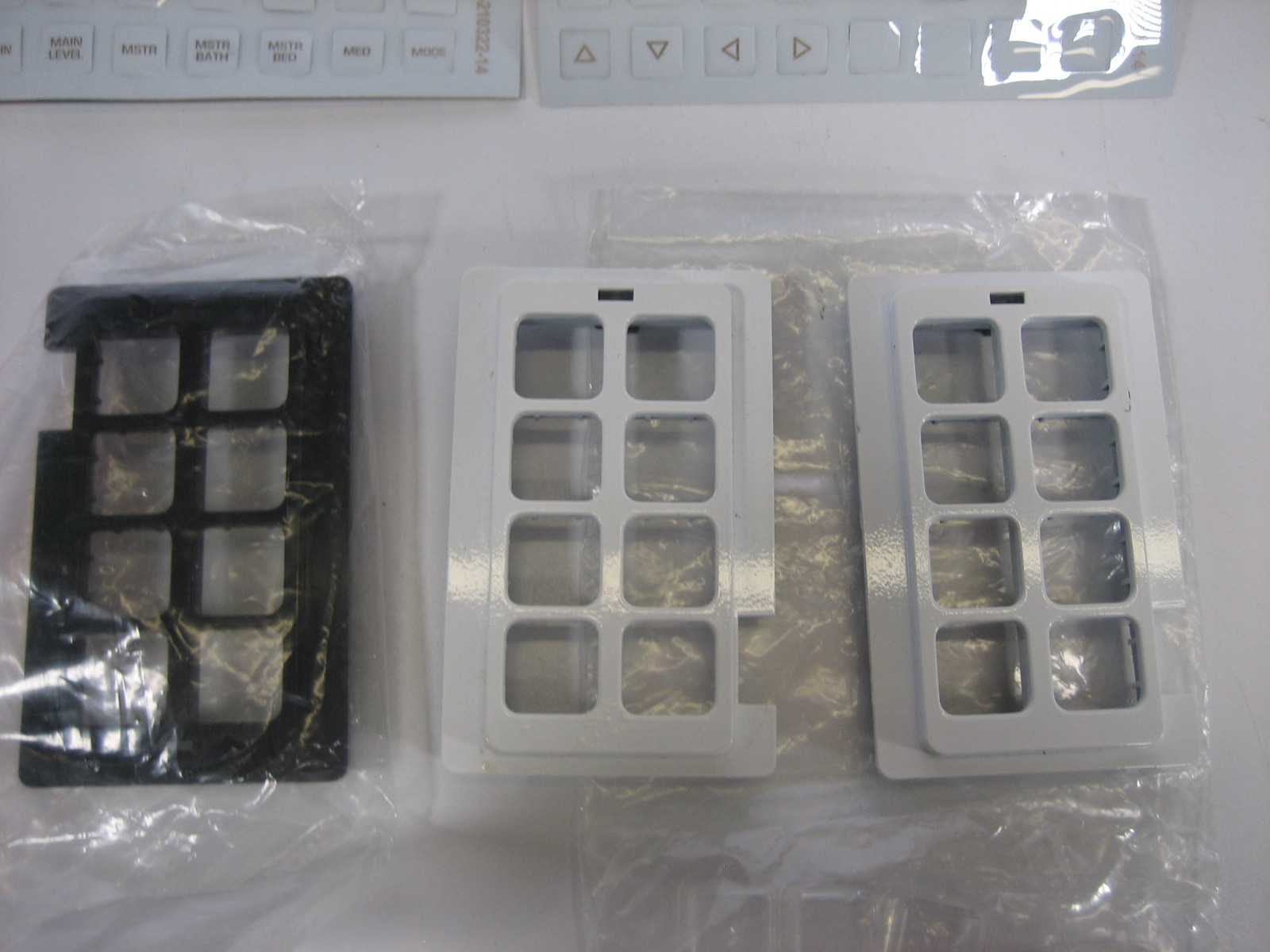 RTI RK1 8 Button Parts - Clear Lenses, Stickers, Plates, Fascias Etc ...