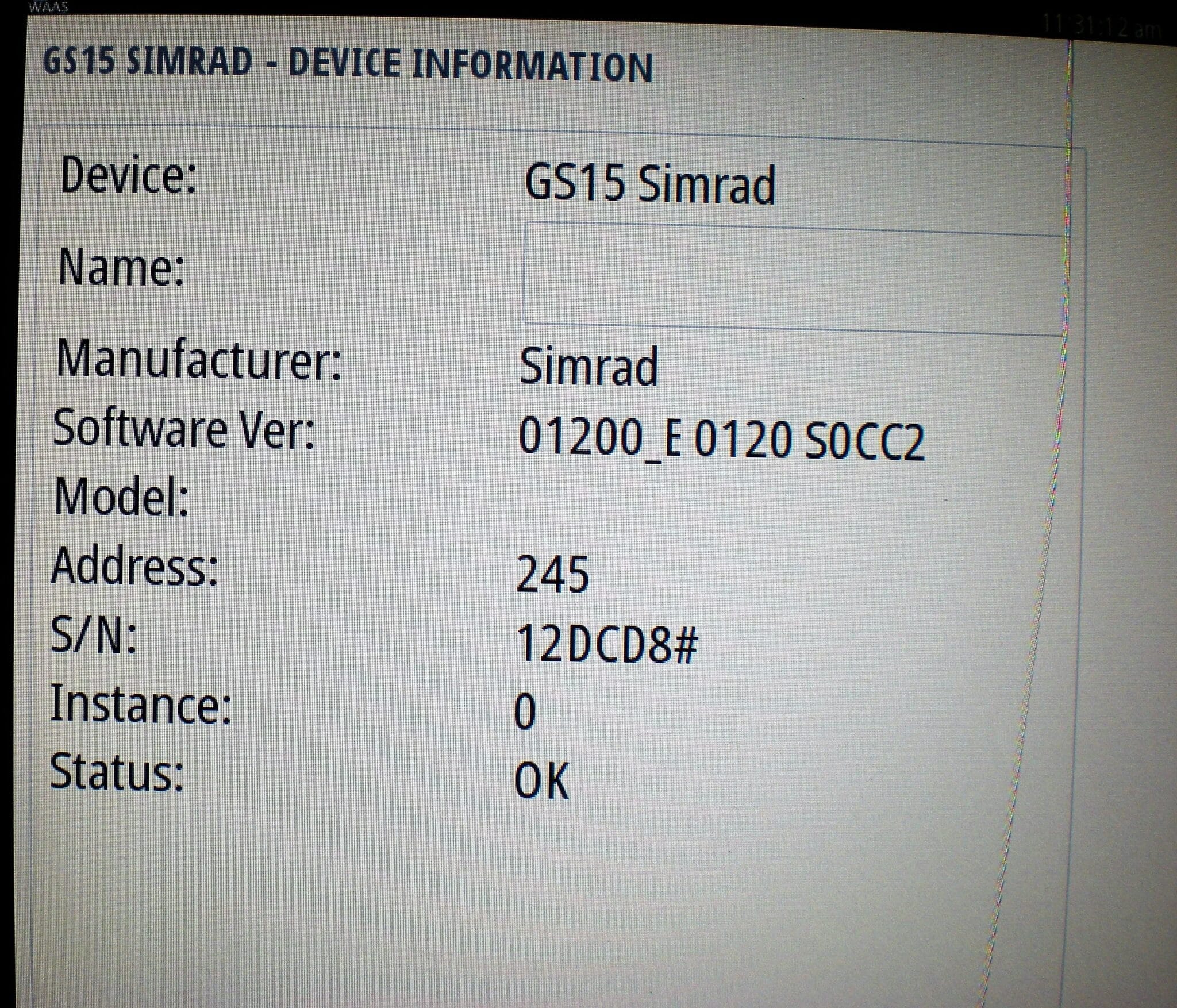 Simrad GS-15 GPS Antenna - NMEA2K Drop Cable - Tested Working - Max ...