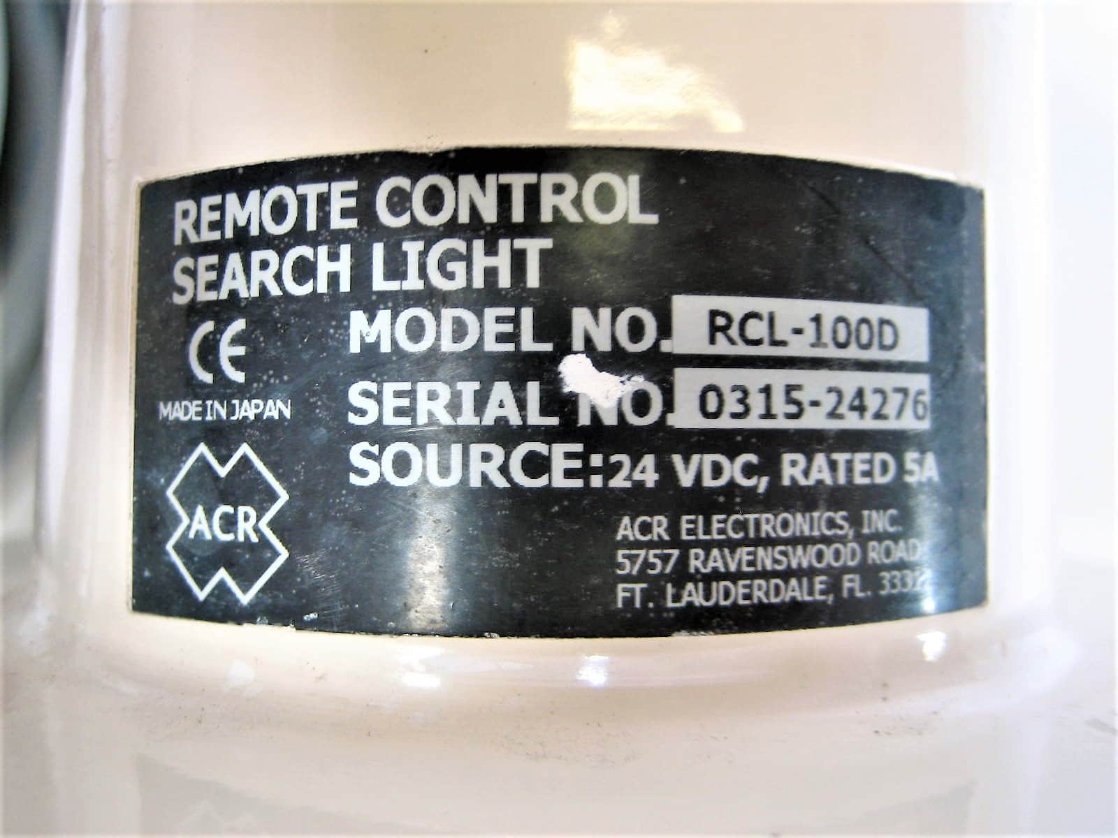 ACR RCL-100D Remote Control 24V Search Light Complete - TESTED GOOD ...