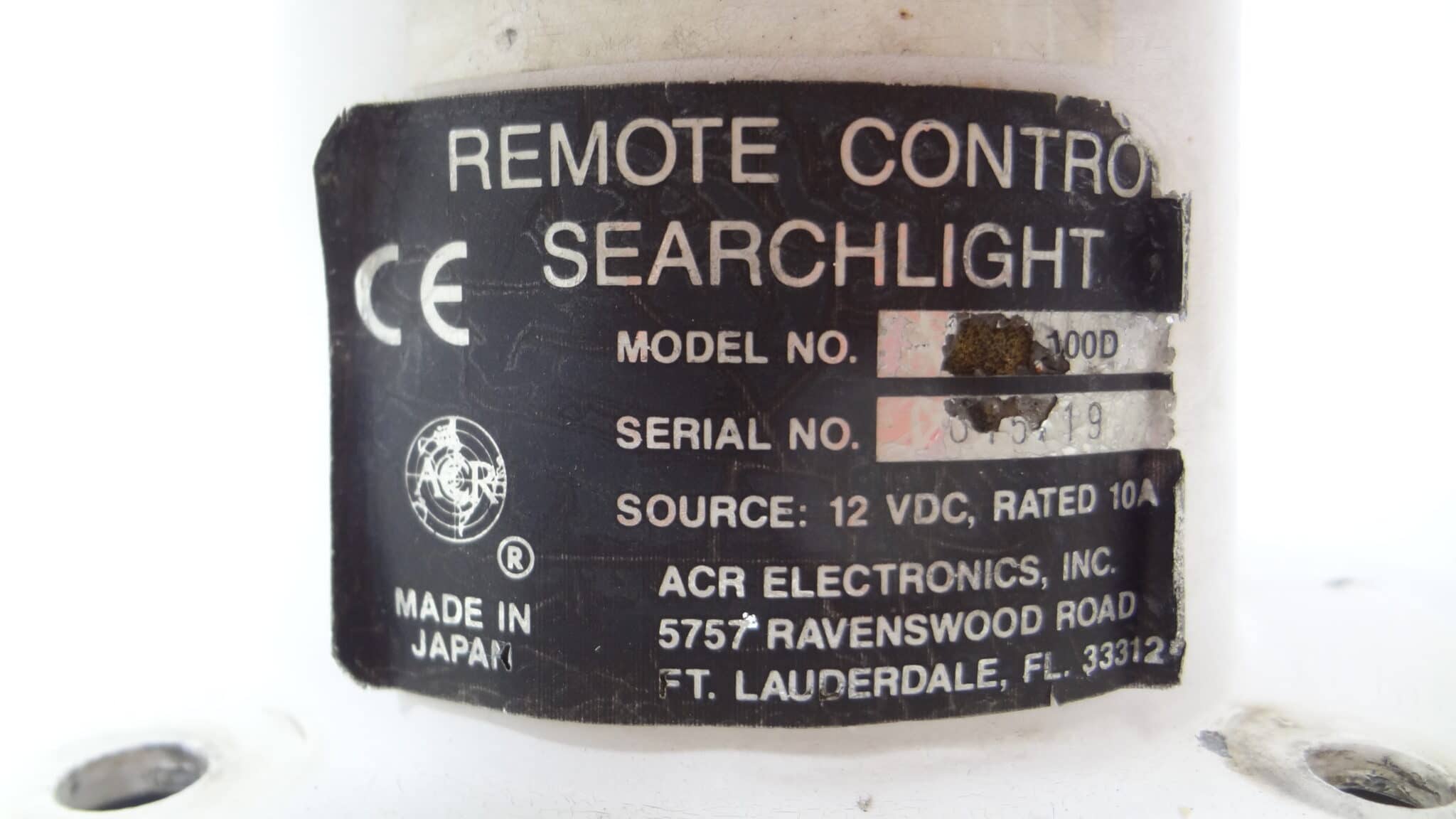 ACR RCL-100D Remote Control 12V Search Light Complete - TESTED GOOD ...