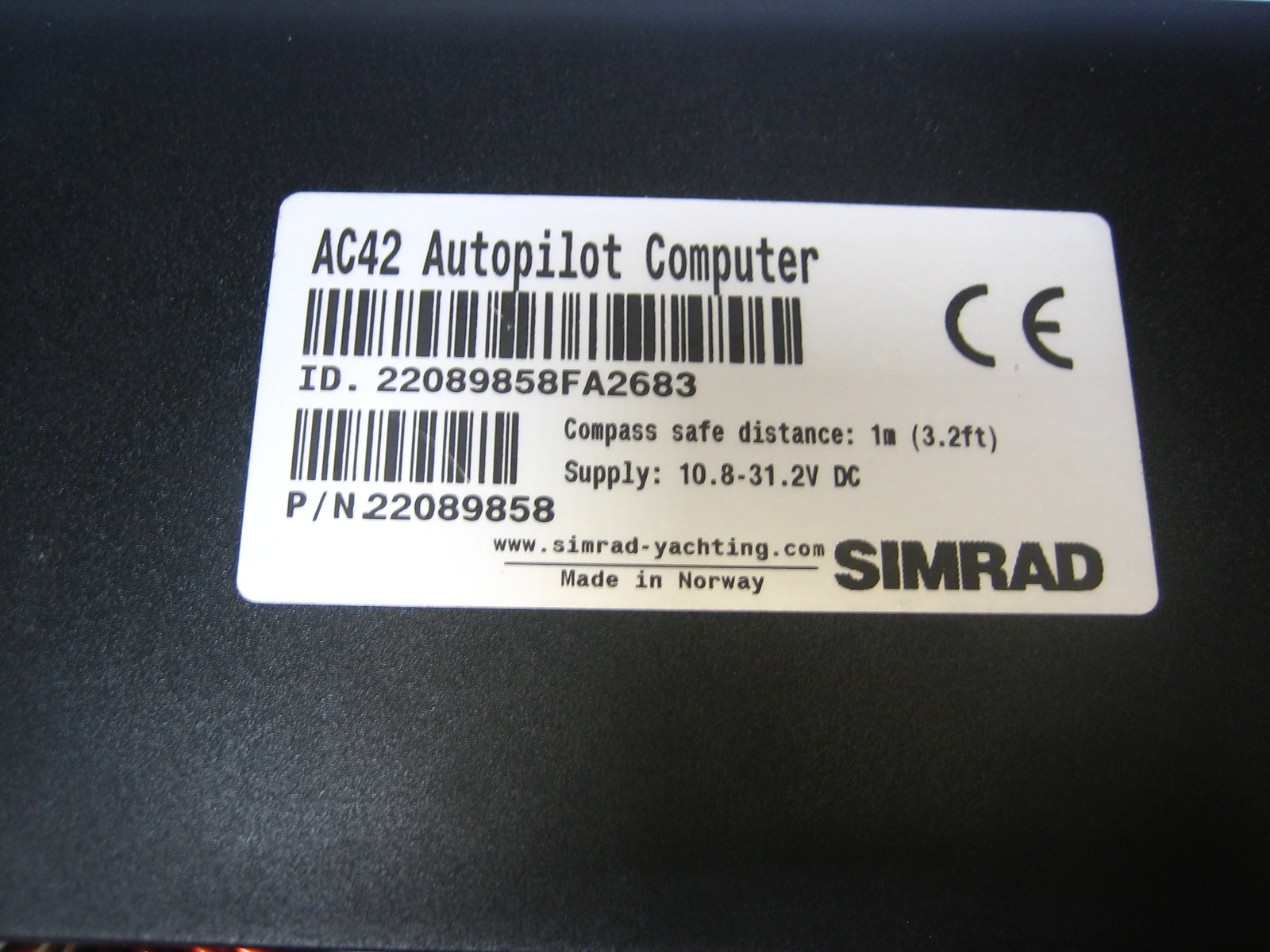 Simrad - AC42 Autopilot Computer 22089858 - For AP24/AP28 - Tested ...