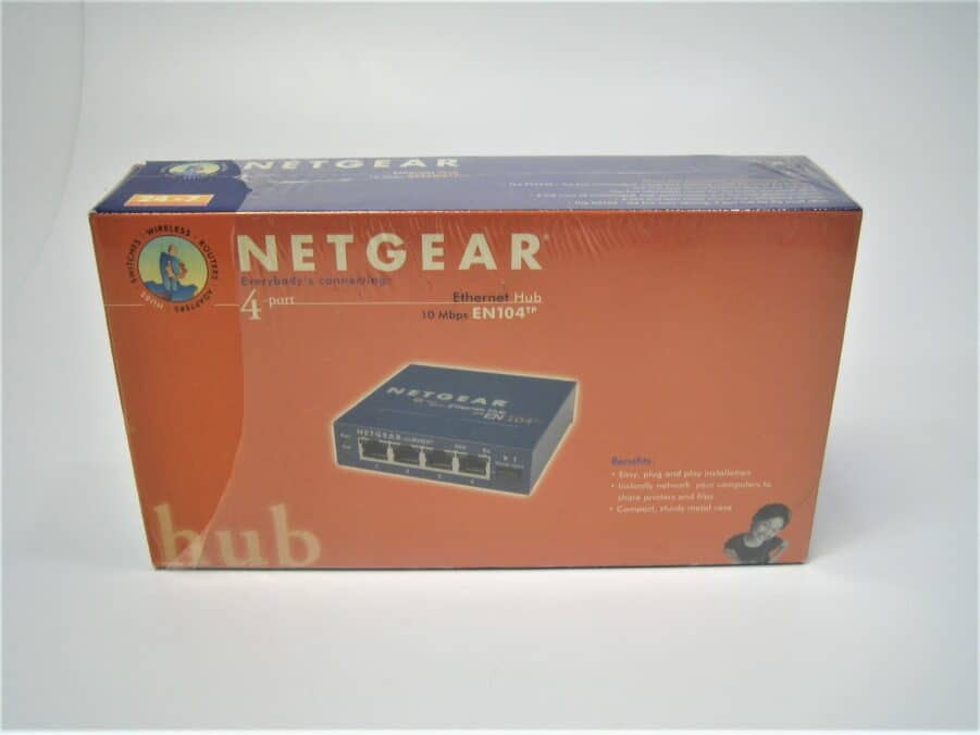 Netgear 4 Port Ethernet Hub 10 Mbps EN104TP - New (Open Box) - Free ...