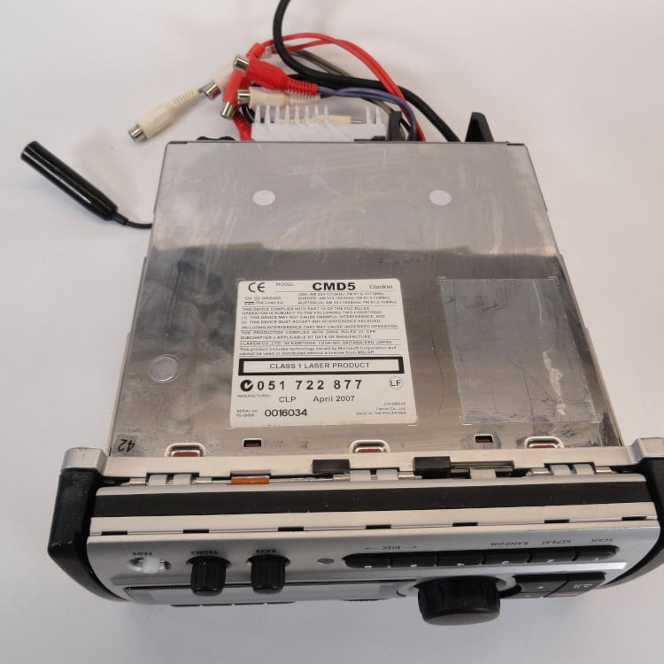 Clarion CMD5 - Watertight Marine AM/FM CD Sirius XM Radio Boat Stereo ...