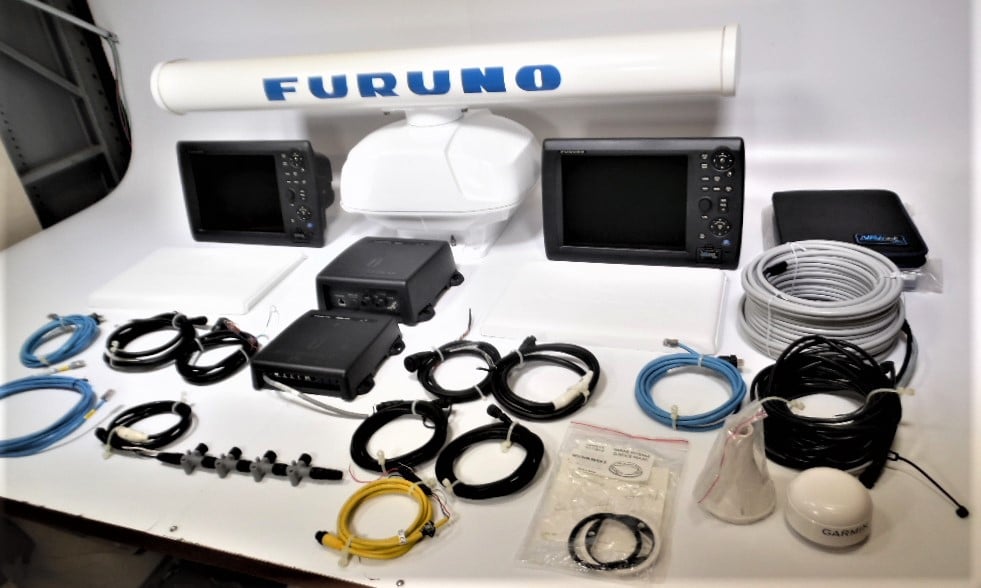 Furuno Dual Navnet 3D MFD12 w/ DRS6A GPS17x DFF1 HUB-101 SYSTEM Tested ...