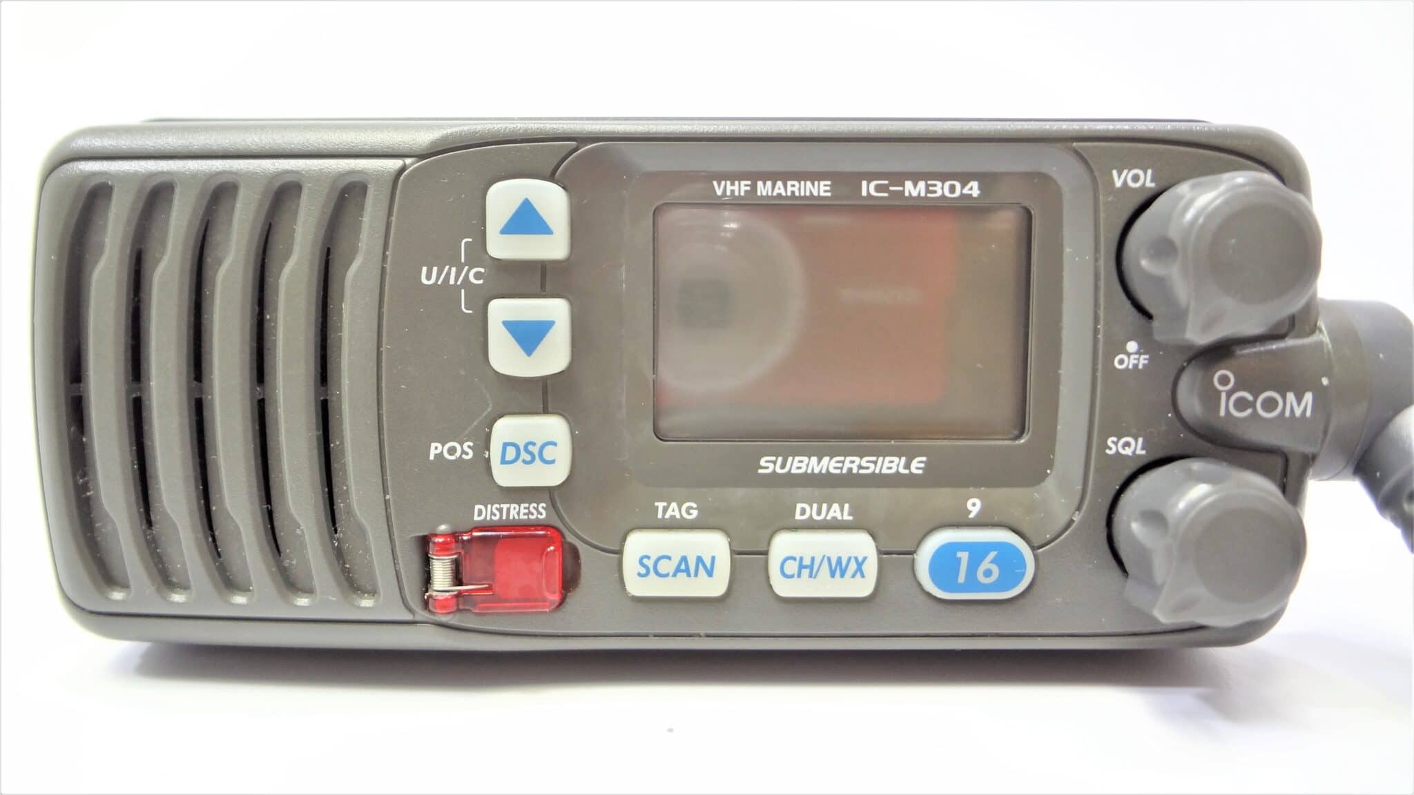 Icom IC-M304 Submersible Marine VHF Radio Transceiver Unit W/ HM-164B Hand Mic - Max Marine ...