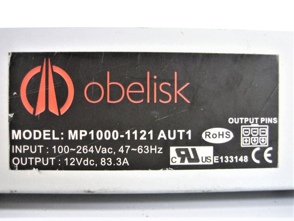 Obelisk MP1000-1121 AUT1 Power Supply - Tested Working - Used - Free ...