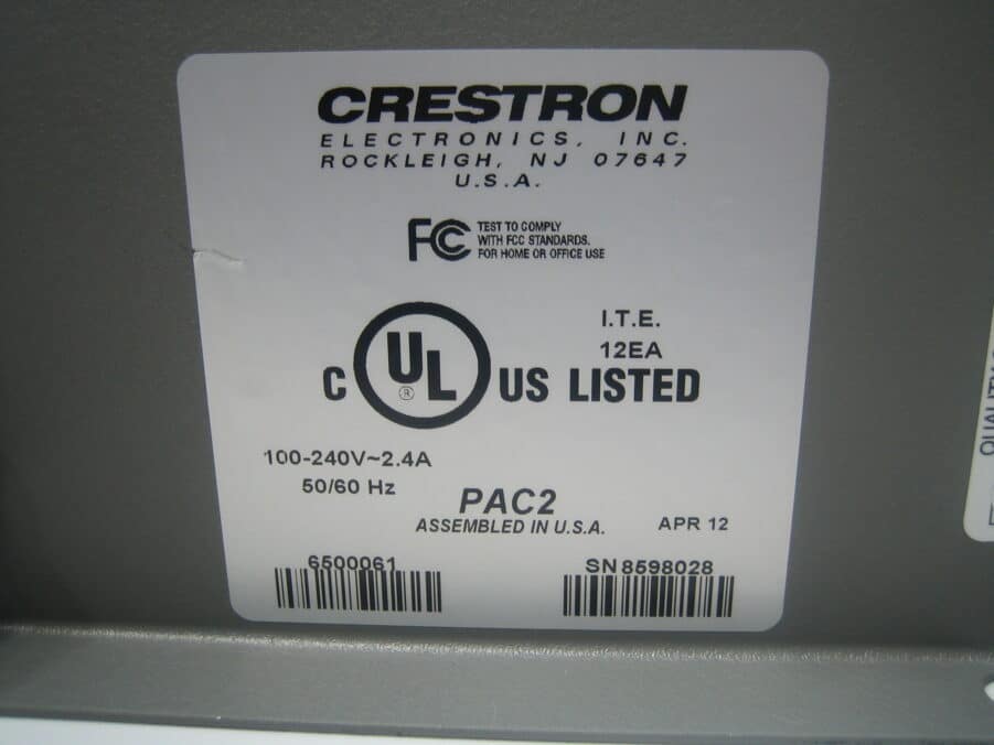 Crestron PAC2 Professional Automation Computer With C2ENET-1 Card ...