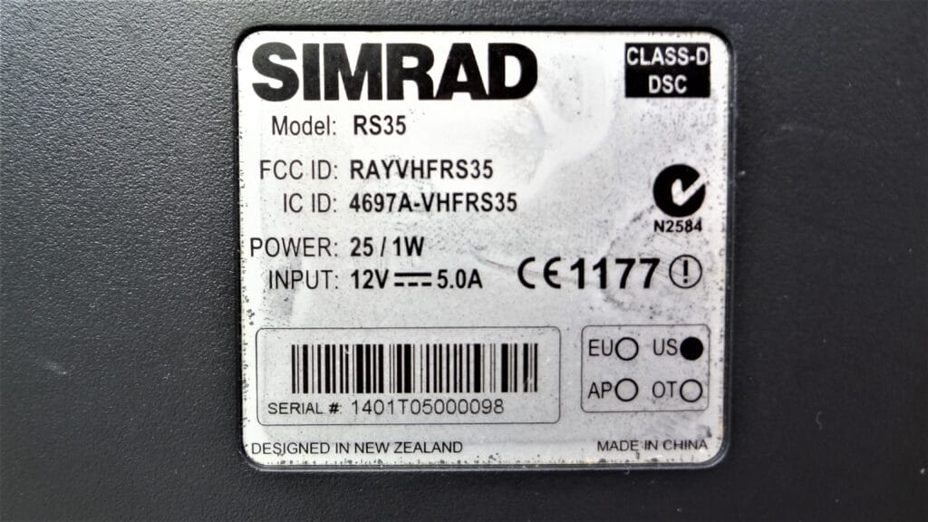 Simrad RS35 Submersible Marine VHF Radio Transceiver Unit with Rebuilt ...