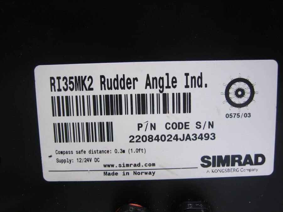 Simrad Robertson - Rudder Indicator RI35 MK2 - 22084024 - Tested/90 Day ...