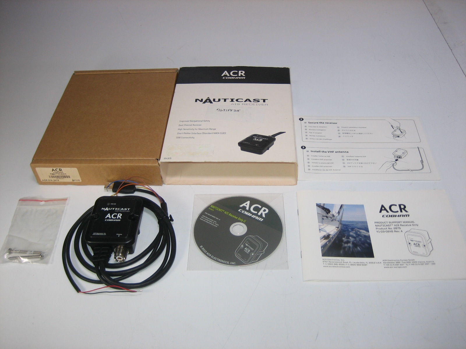 ACR 2675 Cobham Nauticast AIS Receiver Kit - NEW OLD STOCK - USB ...