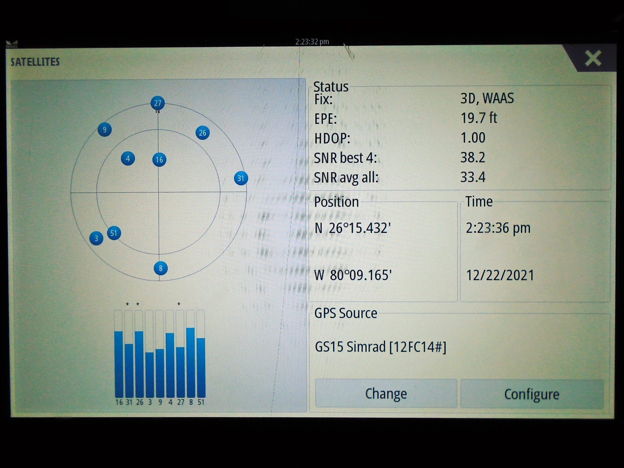 Simrad GS-15 GPS Antenna - NMEA2K Drop Cable - Tested Working - Max ...