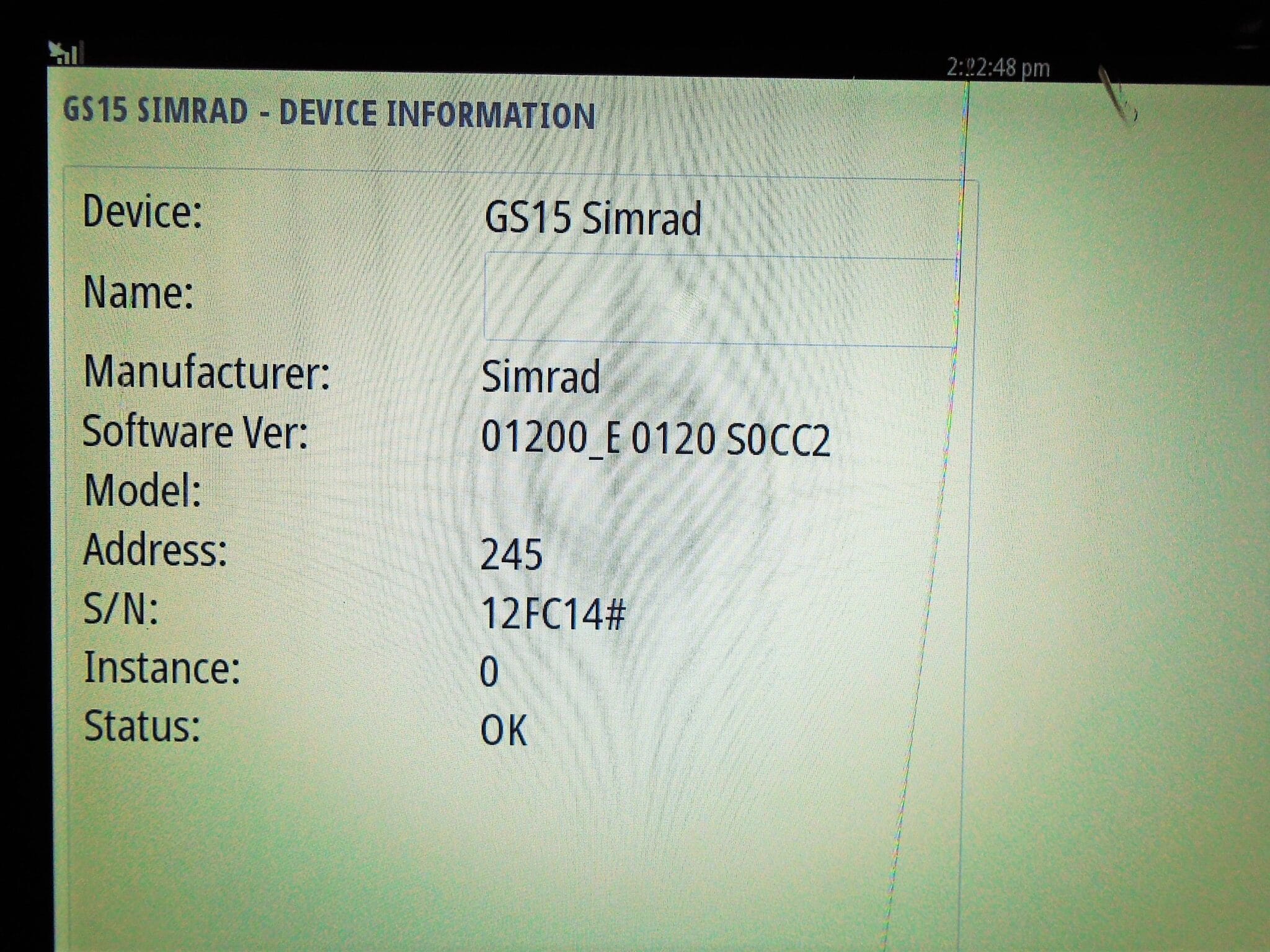 Simrad GS-15 GPS Antenna - NMEA2K Drop Cable - Tested Working - Max ...