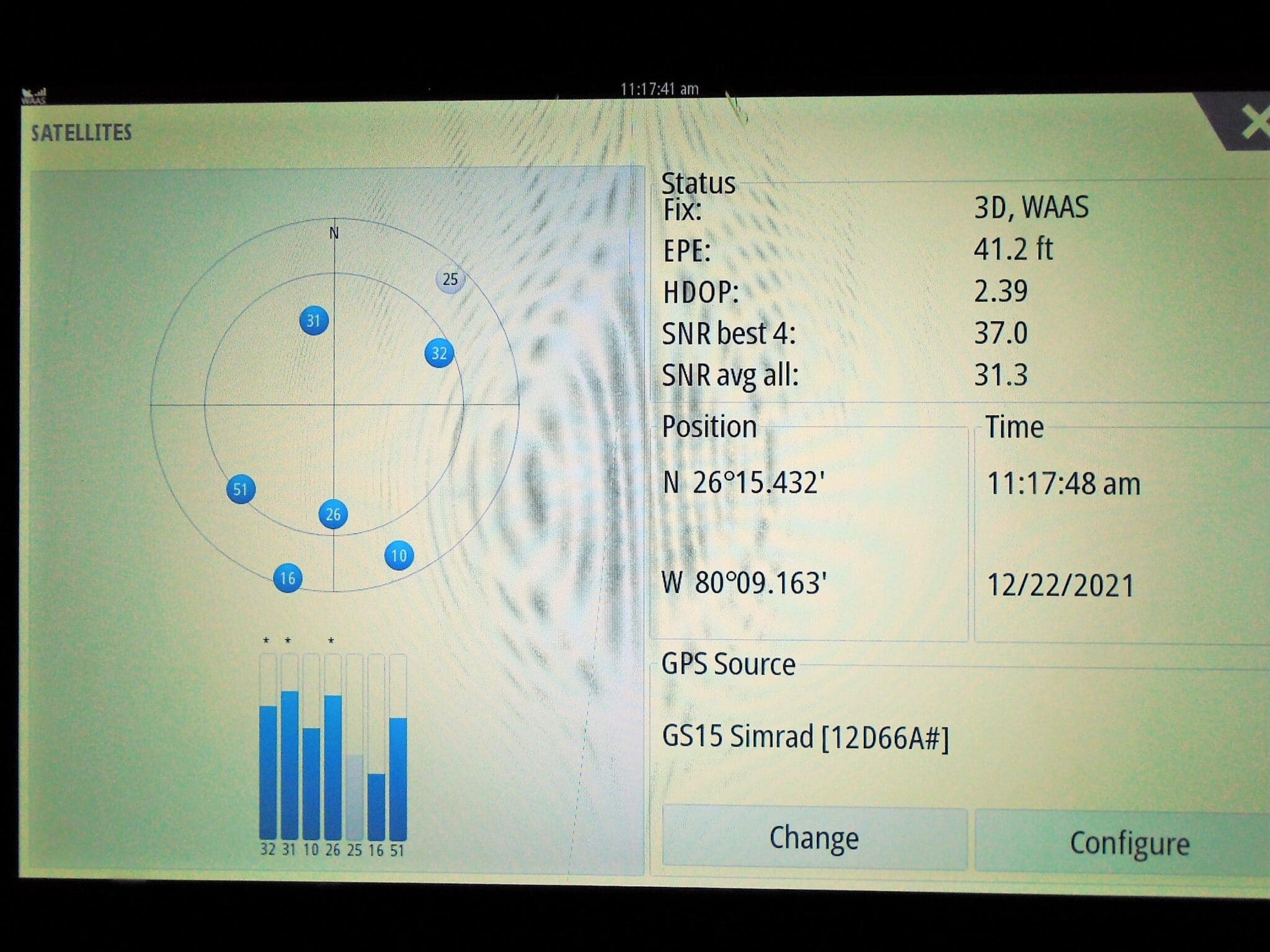 Simrad GS-15 GPS Antenna - Tested Working - Max Marine Electronics