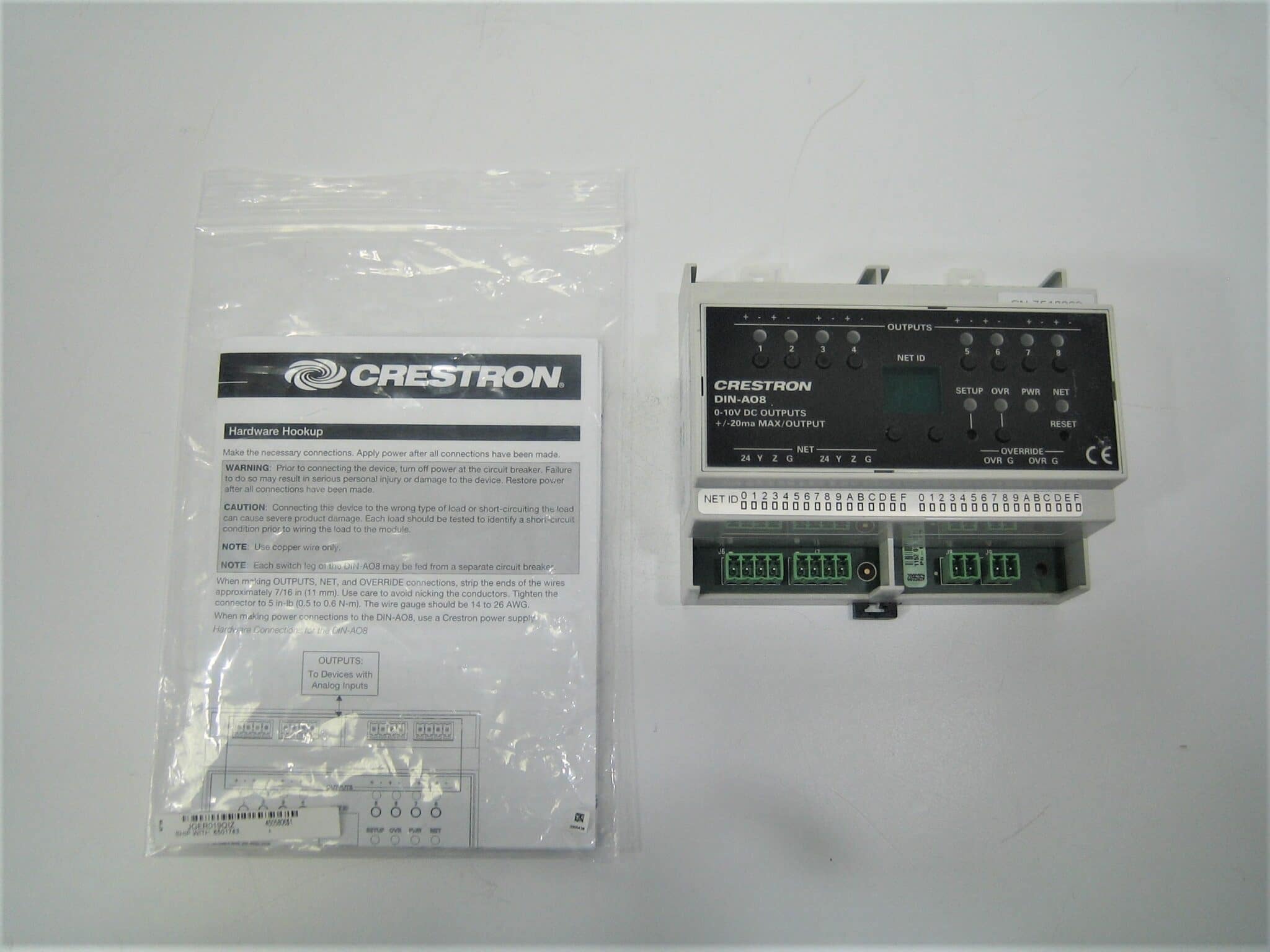Crestron DIN Rail Analog Output Module-DIN-AO8 - Used - Free US ...