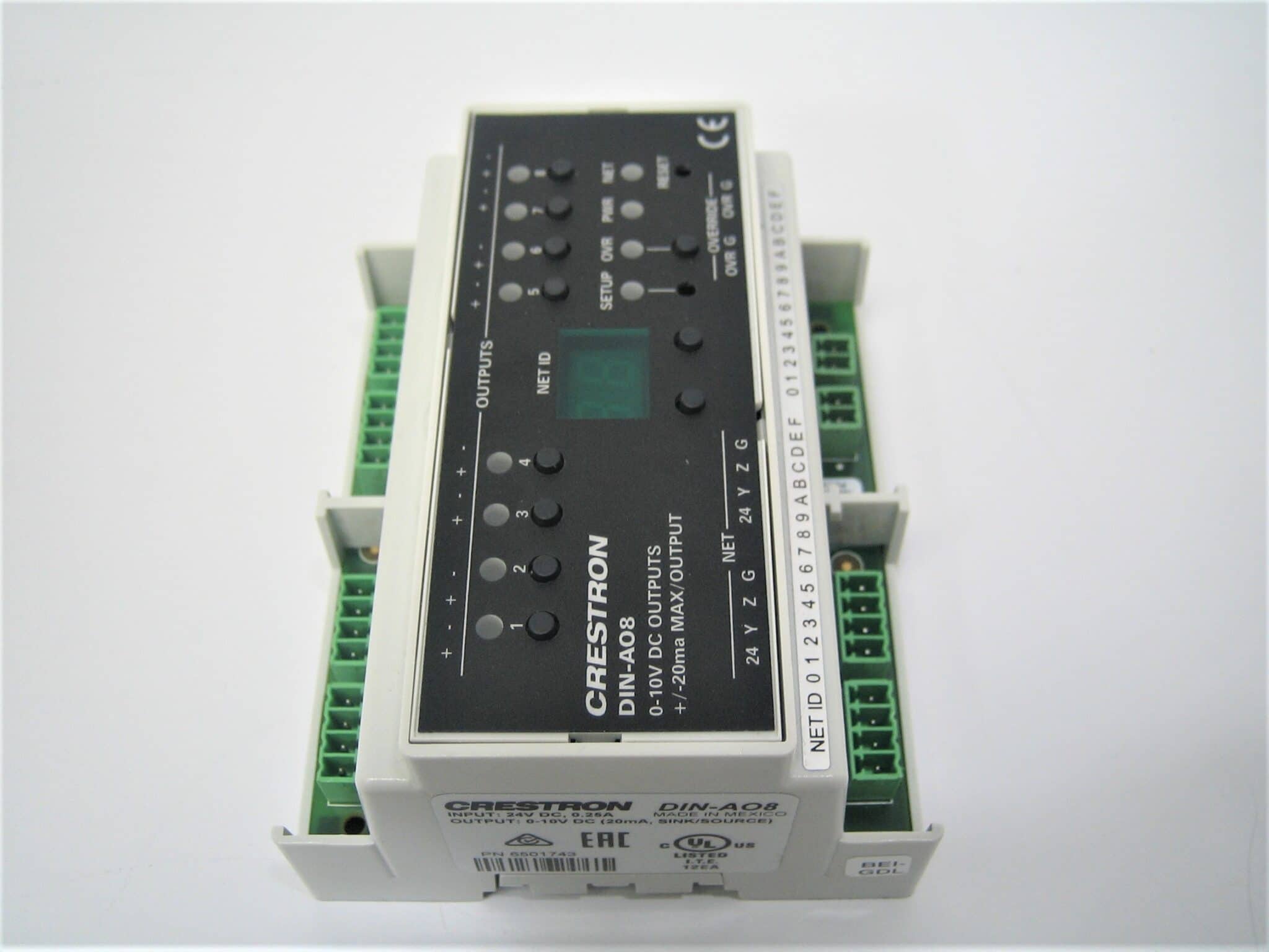 Crestron DIN Rail Analog Output Module-DIN-AO8 - New Open Box - Free US ...