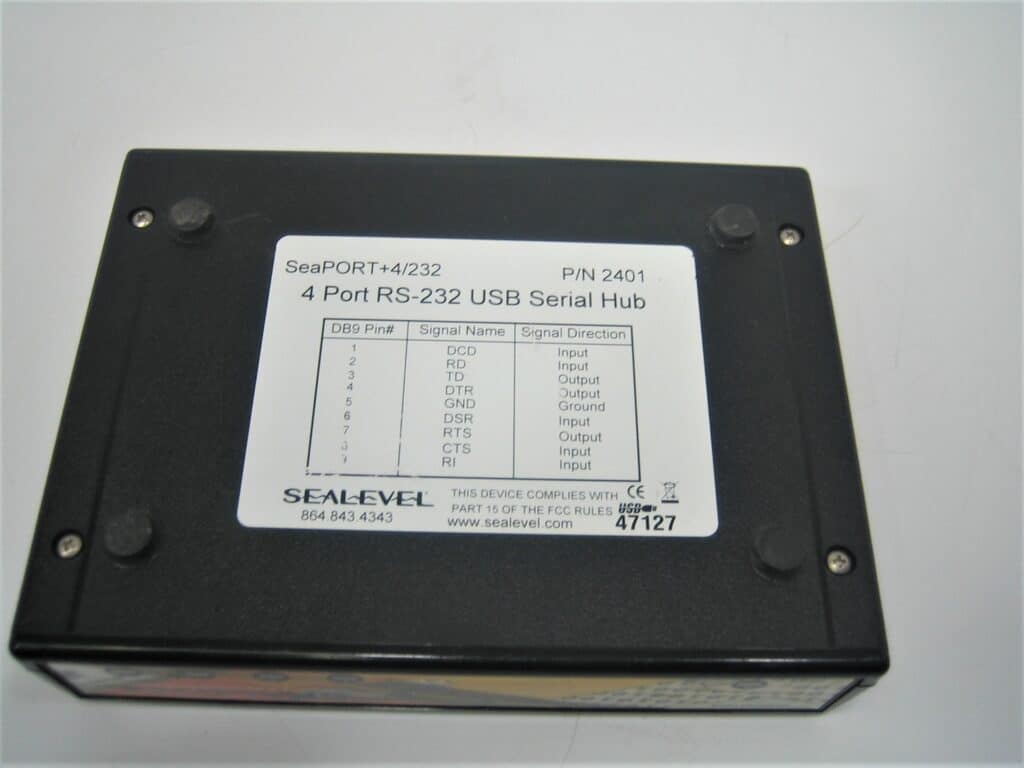SeaLevel / SeaLINK USB to 4-Port RS-232 DB9 Serial Interface Adapter ...