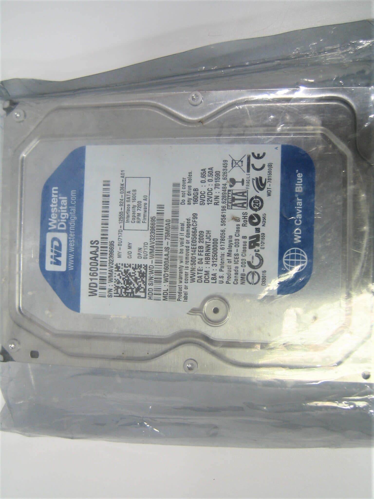 Western Digital Caviar Blue 160GB Internal 7200RPM (WD1600AAJS) HDD ...