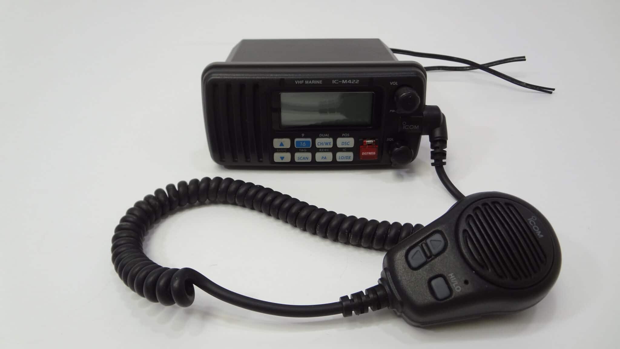 Icom IC-M422 Marine VHF Transceiver Radio Unit w/ Icom HM-150B Hand ...