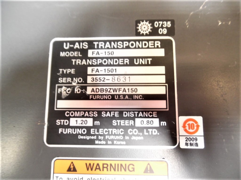 Furuno - FA-150 Class A AIS IMO Approved FA1501 FA1502 GPA-017 - Fully ...
