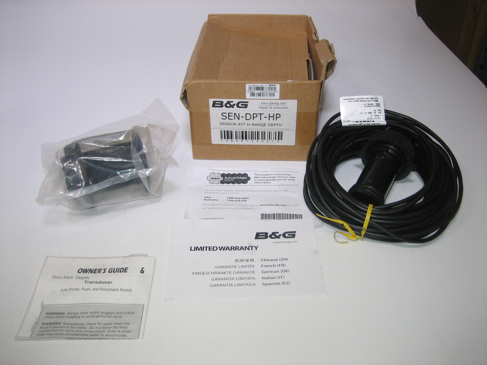 B&G 170kHz SEN-DEPTH-H Depth Transducer for Hydra Network Etc *NEW ...