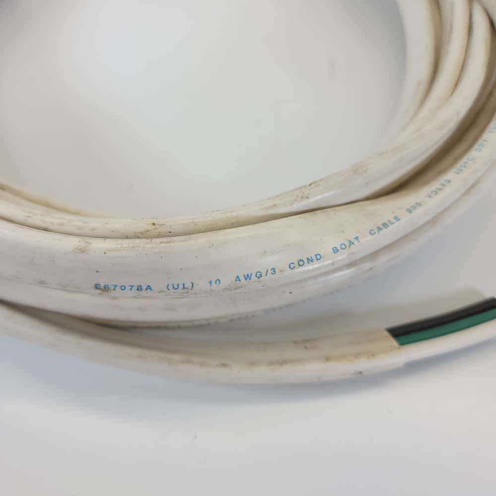 10/3 10 AWG 3 Cond Triplex Tinned Copper Wire Boat Cable UL Listed - 25 ...