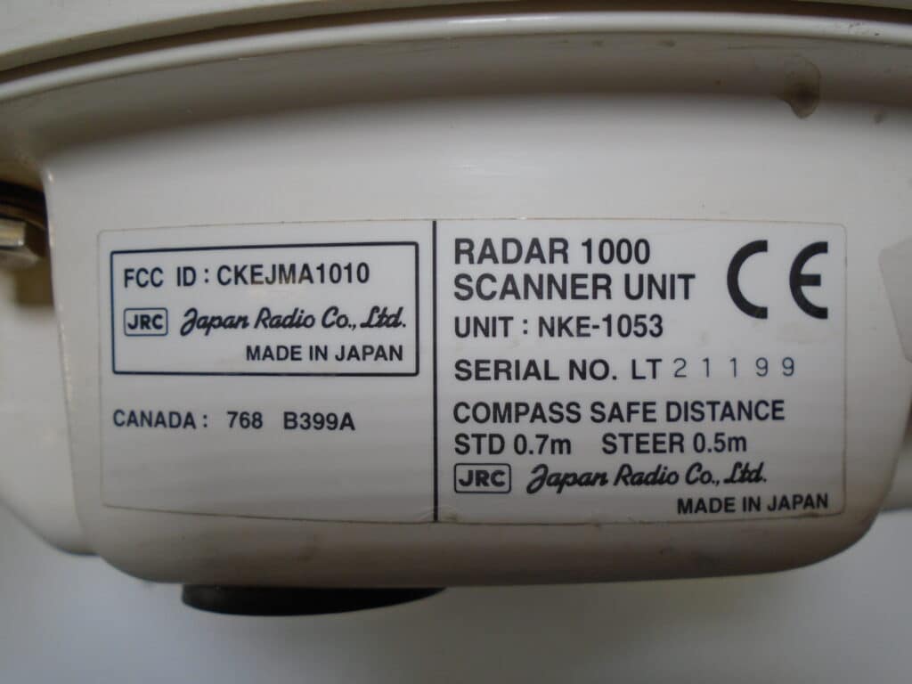 JRC JMA-1010 (NKE-1053) 1.5KW Radar Dome For JRC 1000 Display - Max ...