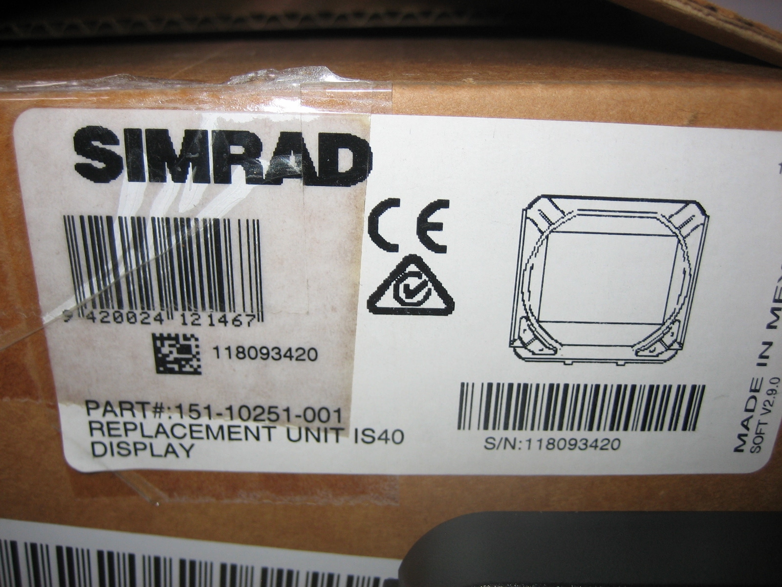 Simrad IS40 NMEA2000 Full Color Digital Instrument Display - NEW (B&G ...