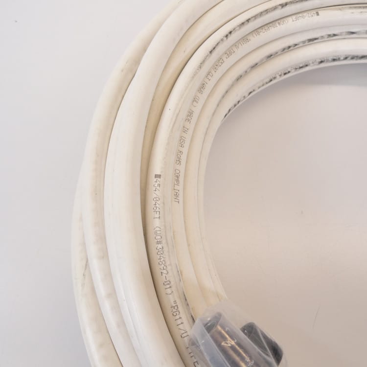 50 Feet White RG11/U Coax Cable 14AWG Solid Copper Core w/ F-Type ...