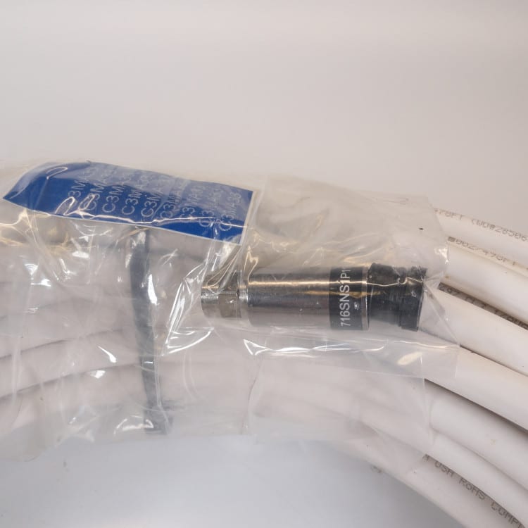 100 Feet White RG11/U Coax Cable 14AWG Solid Copper Core w/ F-Type ...