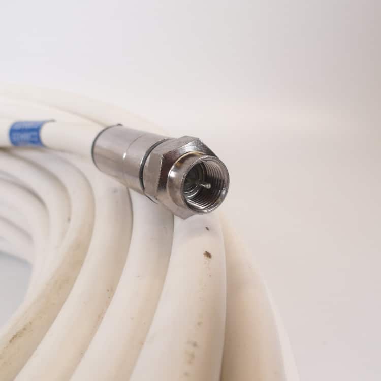 100 Feet White RG11/U Coax Cable 14AWG Solid Copper Core w/ F-Type ...