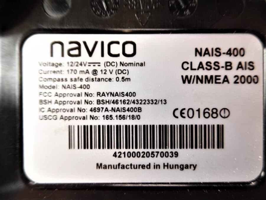 Navico Simrad NAIS 400 Black Box Class B AIS Transceiver w/ Cables ...