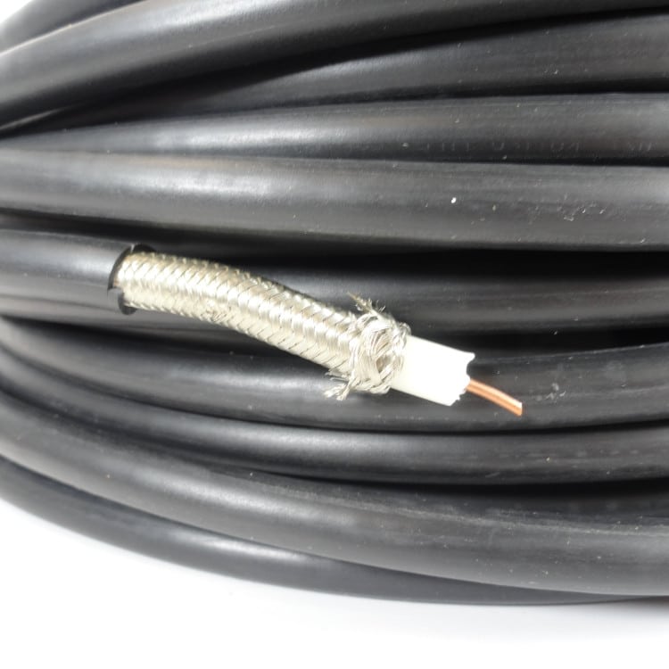 75 Feet RG11/U Coax Cable 14AWG Solid Copper Core MADE IN USA RoHS UL ...