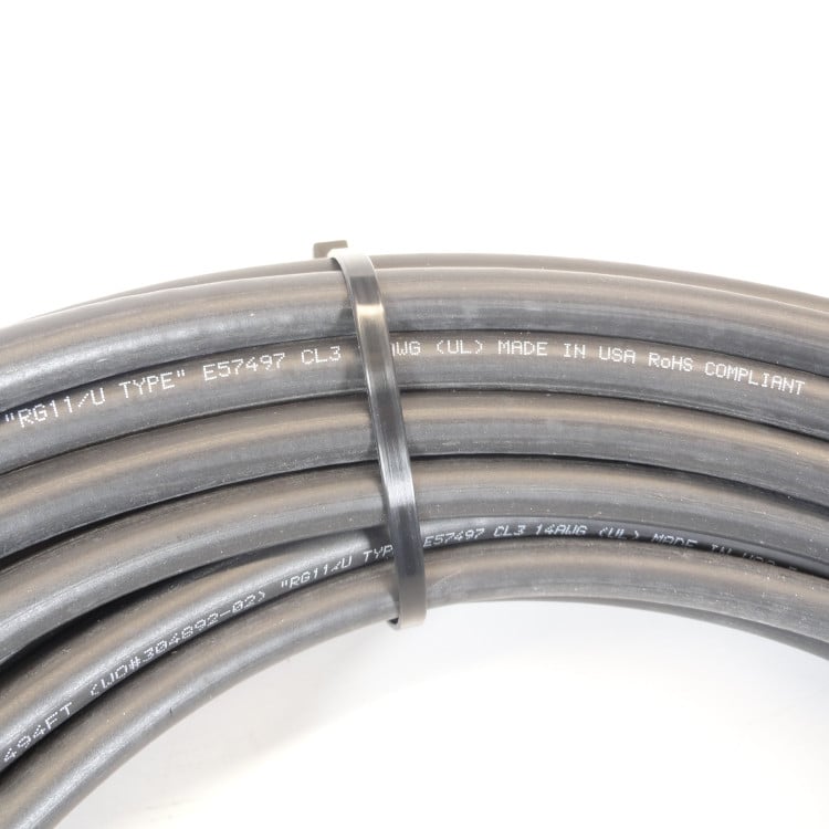 75 Feet RG11/U Coax Cable 14AWG Solid Copper Core MADE IN USA RoHS UL ...