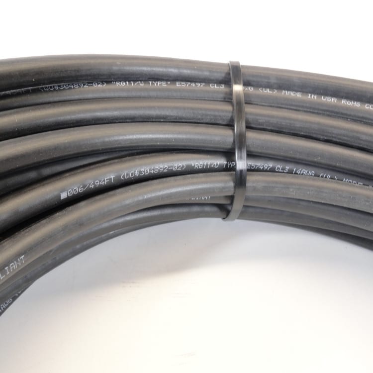 75 Feet RG11/U Coax Cable 14AWG Solid Copper Core MADE IN USA RoHS UL ...