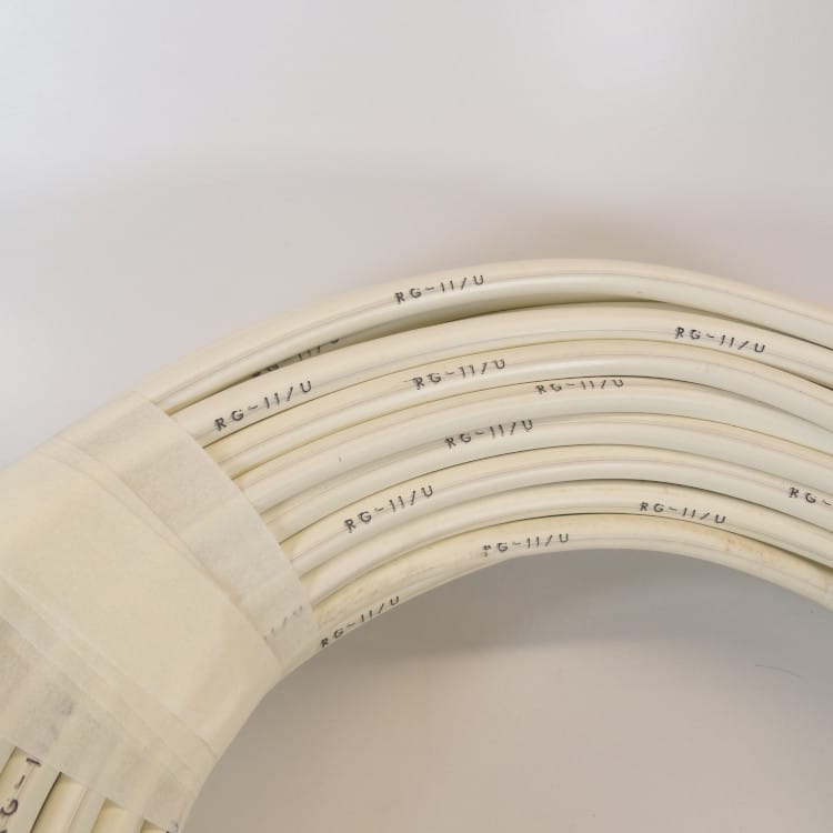175 Feet White RG11/U Coax Cable 14AWG Solid Copper Core - Free US ...