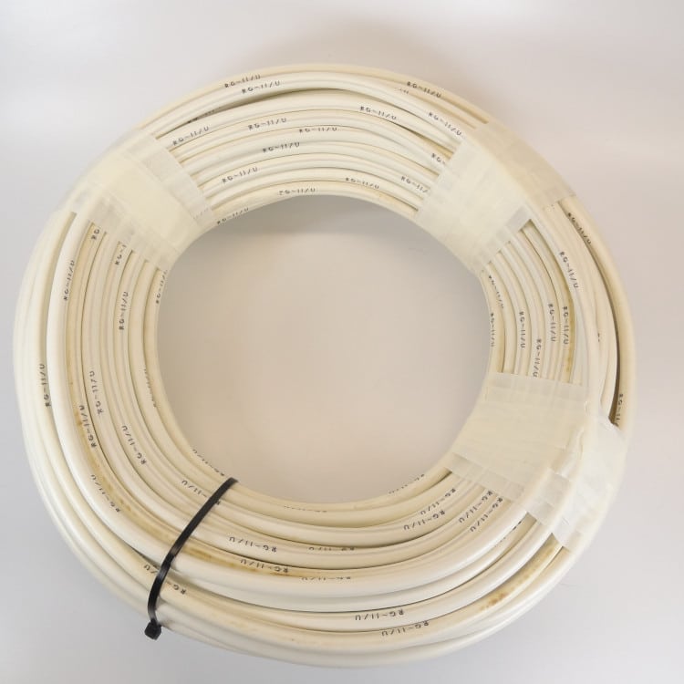 175 Feet White RG11/U Coax Cable 14AWG Solid Copper Core - Free US ...