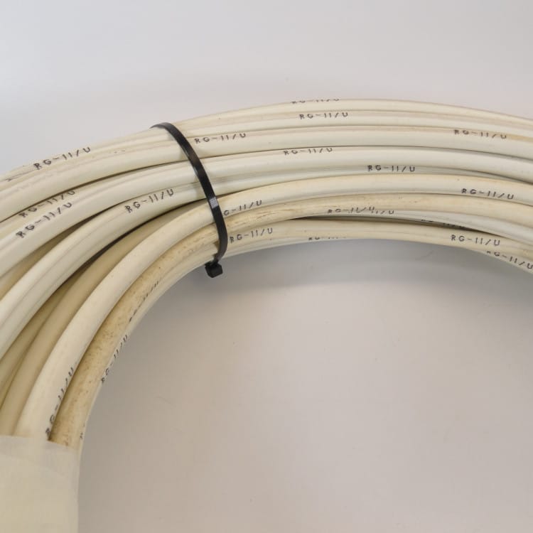 150 Feet White RG11/U Coax Cable 14AWG Solid Copper Core - Free US ...