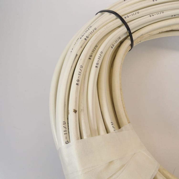 150 Feet White RG11/U Coax Cable 14AWG Solid Copper Core - Free US ...