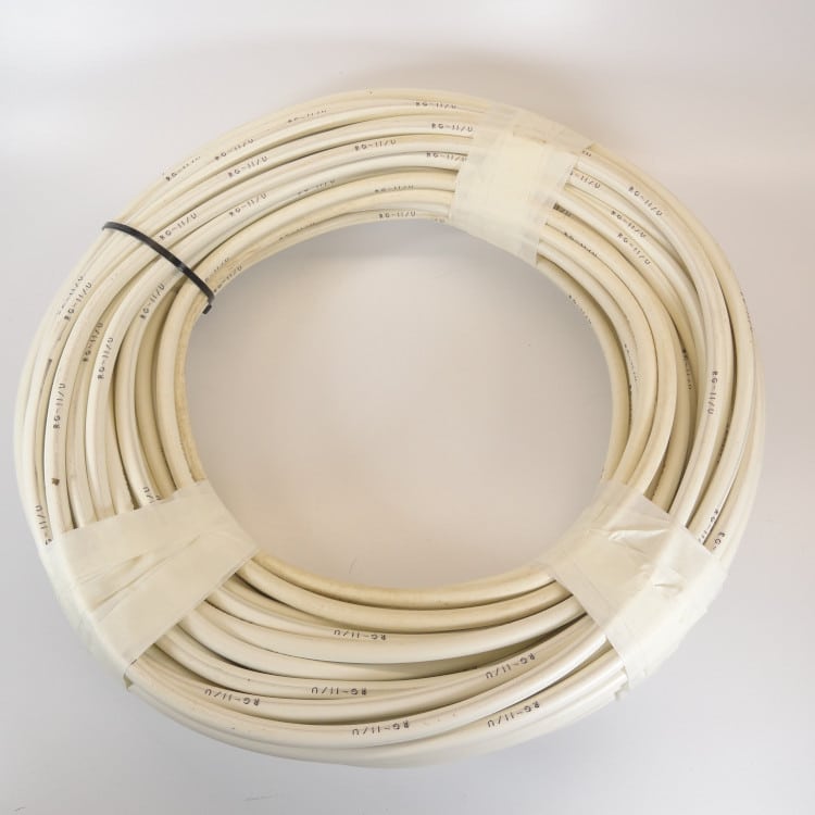 150 Feet White RG11/U Coax Cable 14AWG Solid Copper Core - Free US ...