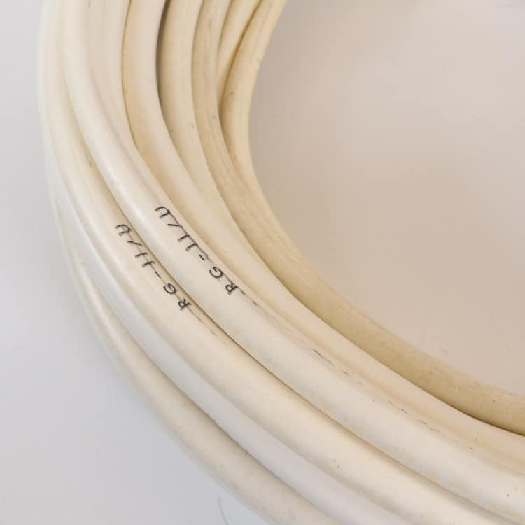 75 Feet White RG11/U Coax Cable 14AWG Solid Copper Core - Free US ...