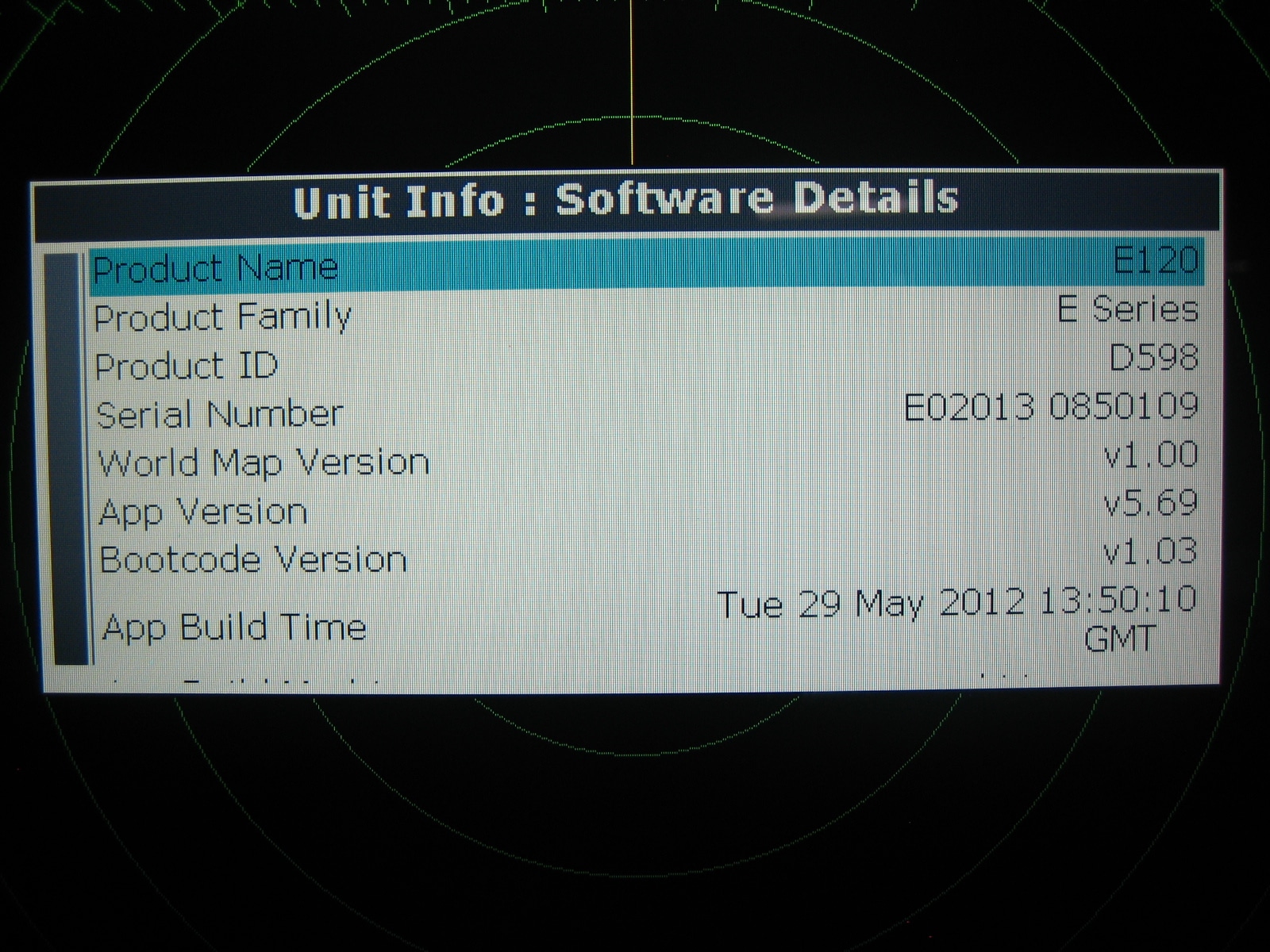 Raymarine E120 Classic Display w/Bezel & Sun Cover/New LCD/E02013 ...