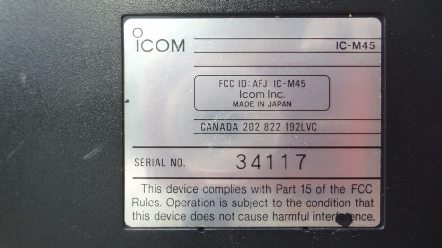Icom IC-M45 Marine VHF Transceiver w/ Microphone - Tested! - Max Marine ...